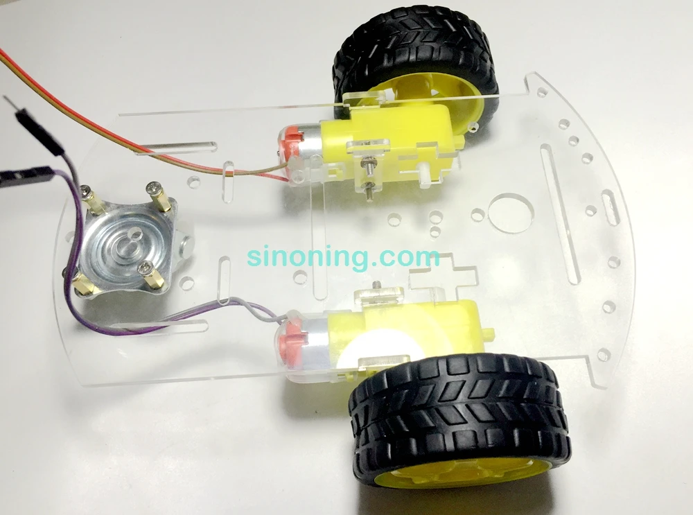 Kit de chasis acrílico para coche Robot inteligente, rueda Universal 2WD para Arduino + L298n