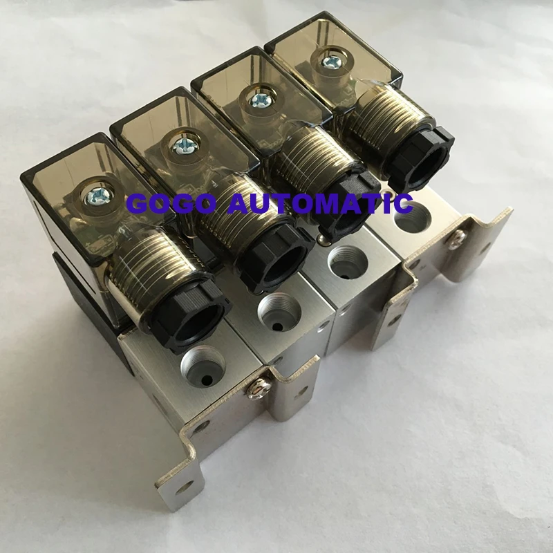 Industrial & Scientific Valve 3 Way Pneumatic Aluminium Solenoid Valve 3V1-06 Port 1/8 BSP AC DC ...