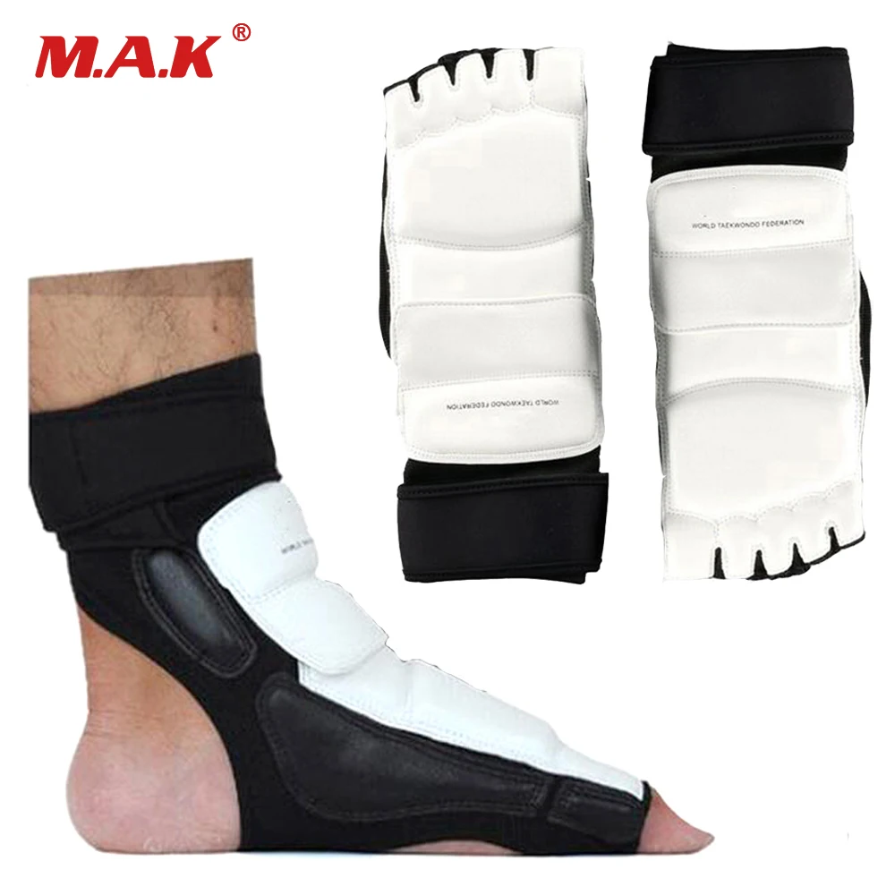 5 Size PU Leather Feetguard Boxing Taekwondo MMA Feet Protectors ...