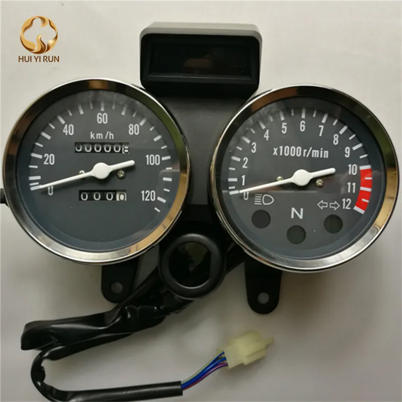 Readable-Speedometer-Gauge-Panel-Motorcycle-Odometer-Instrument-LED-KM ...