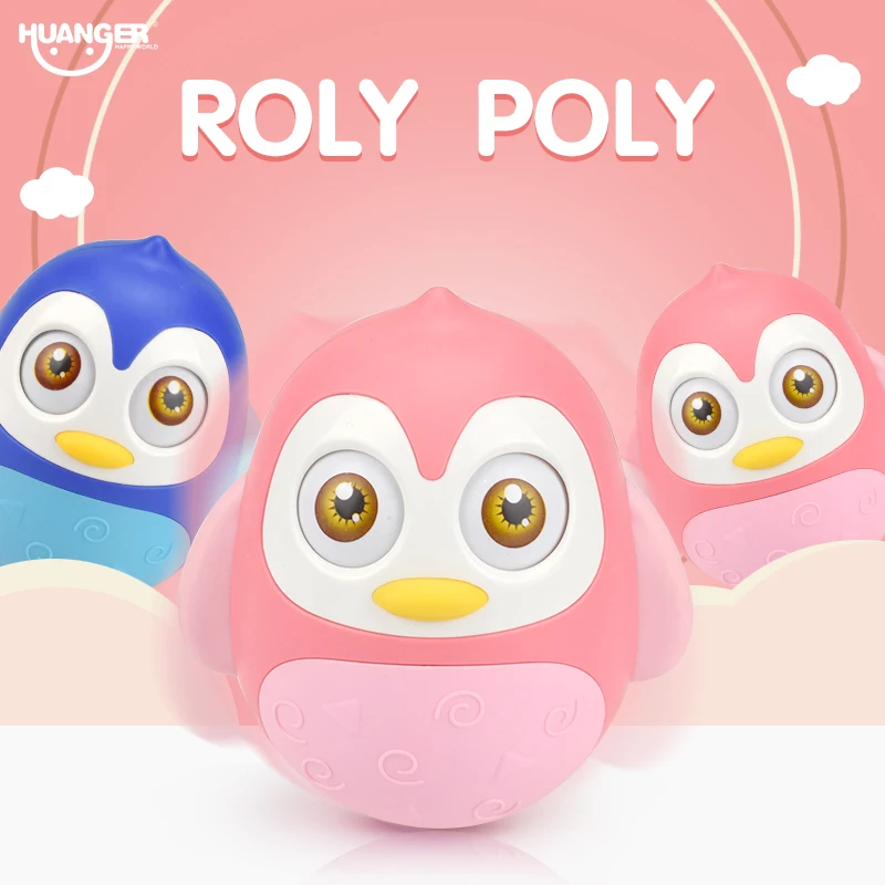 Huanger Baby Musical Roly poly Toy Cartoon Tumbler Doll Children Ring ...