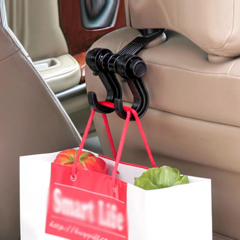 YA Utility Convenient Double Vehicle Hangers Clasp Auto Car Seat ...