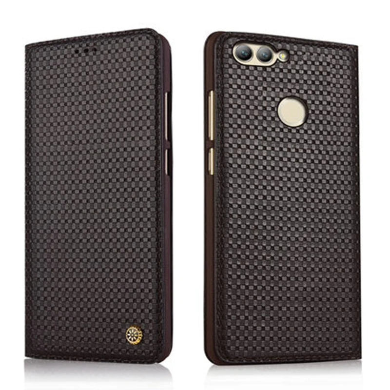 Custom New Handmade Genuine Leather Cover Shield for Huawei NOVA 2 Case Business Flip Phone Bag ...