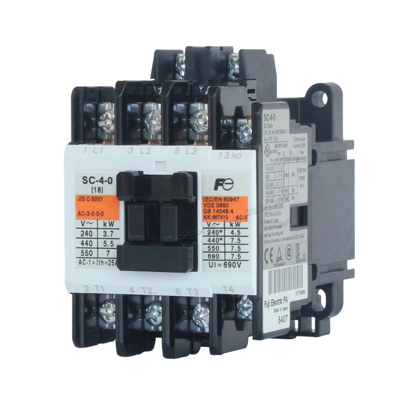 18A 690V AC 접촉기 AC24V 380V 220V 110V 코일 전압 4NO SC 4 0 SC18AA Fuji Electric FA 접촉기|ac contactor ...