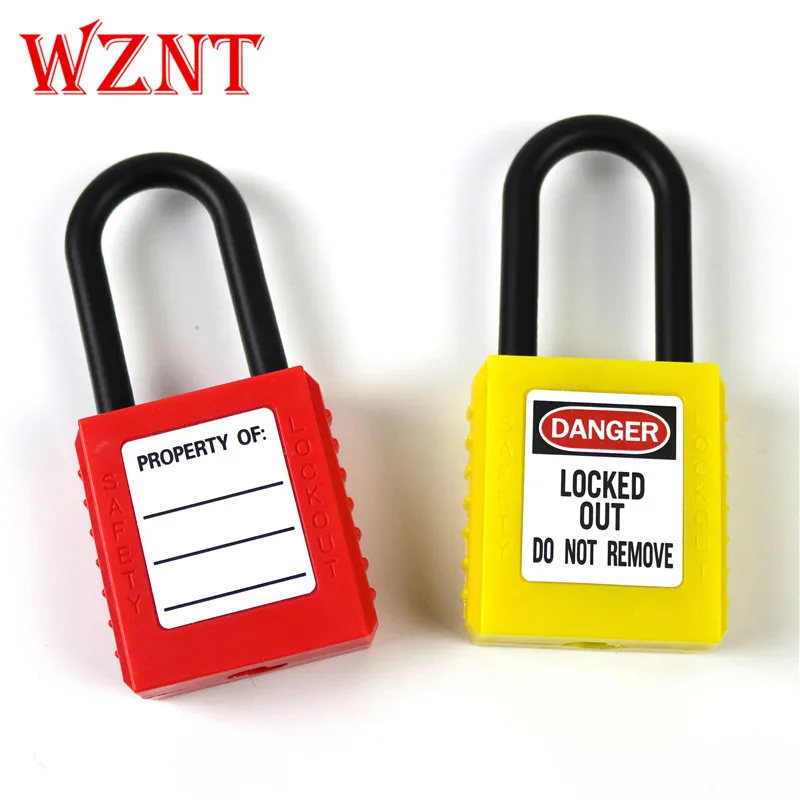 NT-SP38C Engineering plastic insulation padlock safety lockout tag lock ...