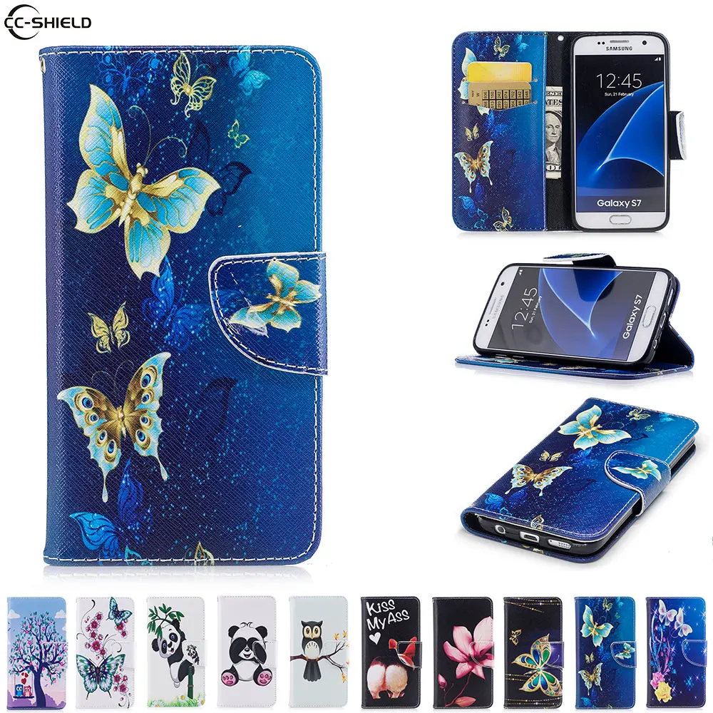 Flip Case For Samsung Galaxy S7 S 7 Hero 7S Case Phone Leather Cover SM ...