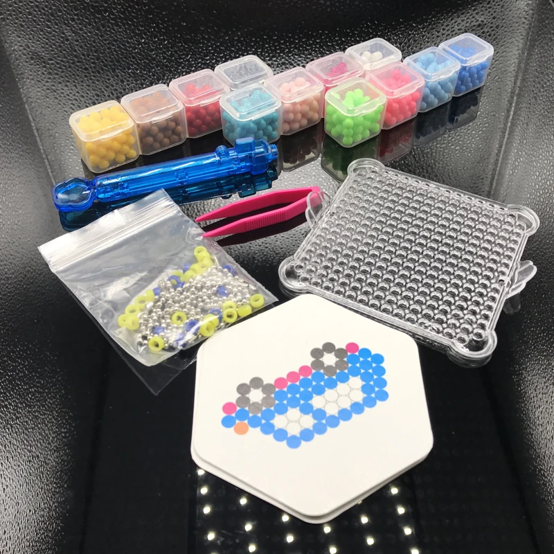 חידות - 600PCS Water Spray Aqua Beads Toys Sticky Perler/Fuse Beads ...