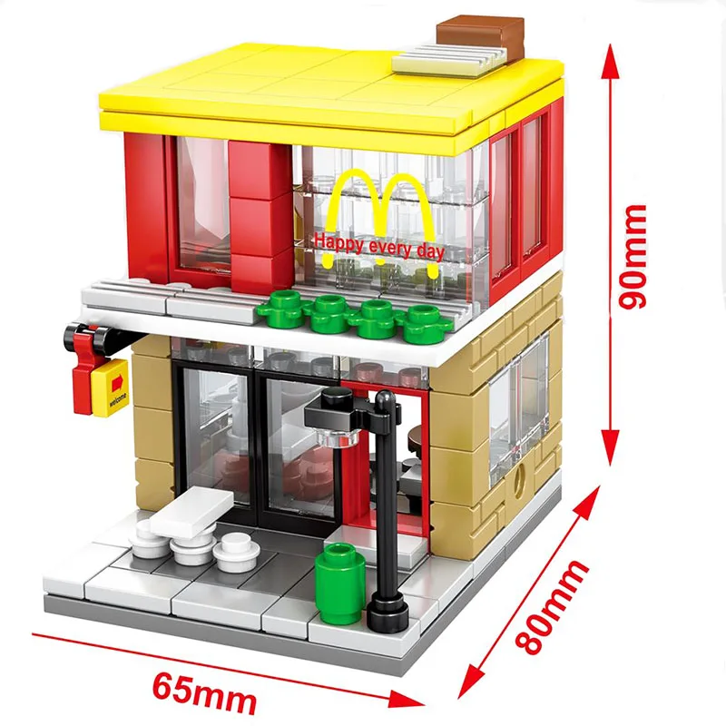 City Mini Street Building Blocks Compatible legoed Retail Store 3D ...