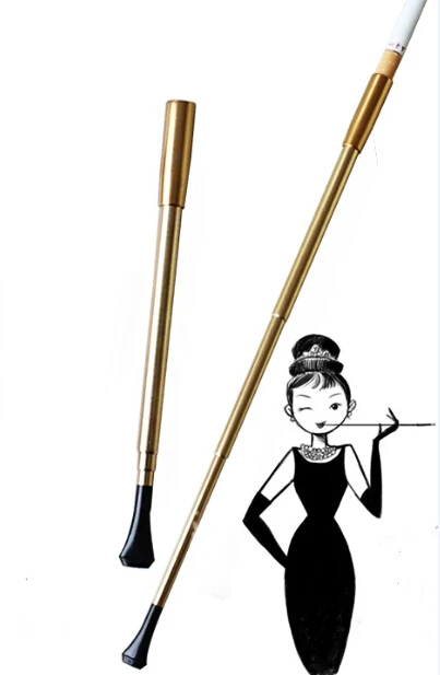 Free Shipping Classic Women's Retractable Long Smoking Pipe Cigarette ...