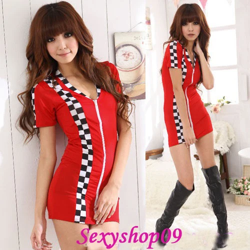 Newest Sexy Lingerie F1 Race Queen Cosplay Dress Christmas Costume ...