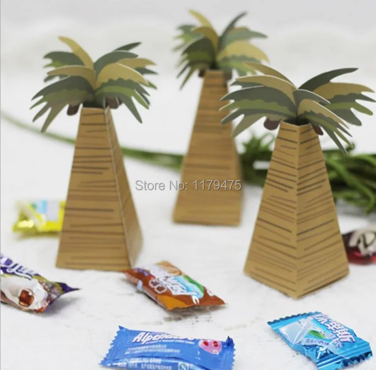 200Pcs European Style Palm Tree Shape Coconut Wedding Favors Candy ...