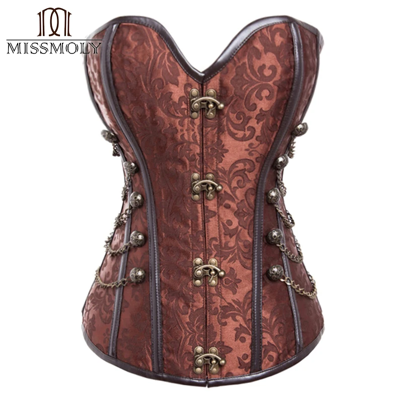 Miss Moly Steampunk Bustiers Gothic Steel Bone Corset For Women Sexy