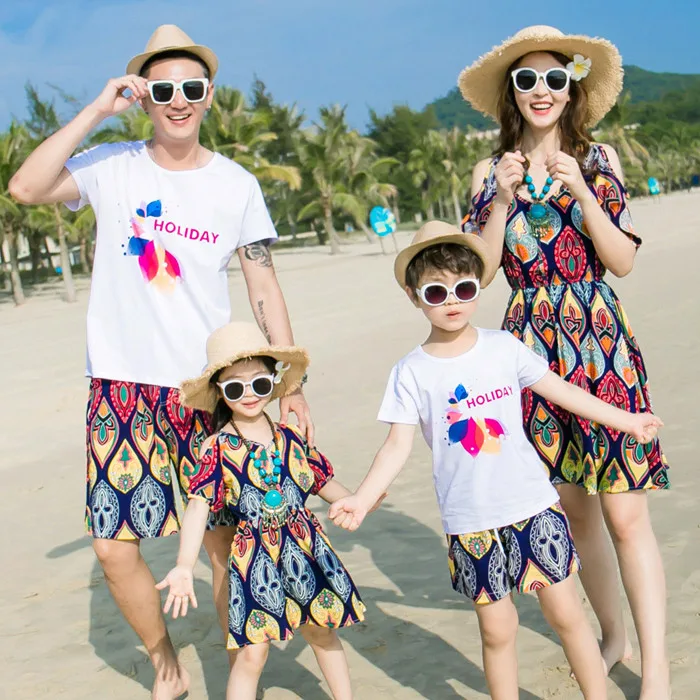 Family Matching Outfits Summer Family Clothing Sets Mother Daughter ...