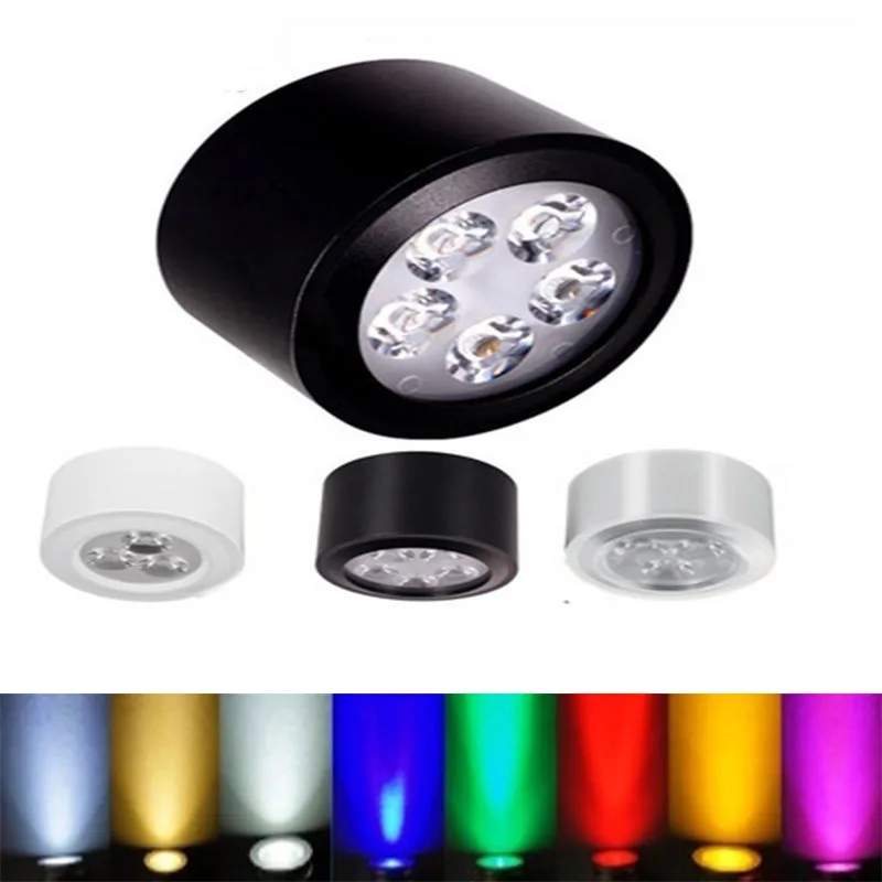 10X Multicolore Surface Monté LED Spots 3 W LED Plafond Spot Light ...