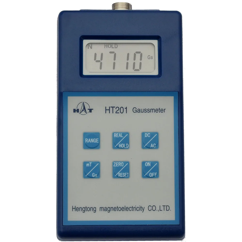 Free Shipping Ht Ht201 Digital Gaussmeter With Peak Hold Can Display Gauss Or Tesla Dc Ac Meter