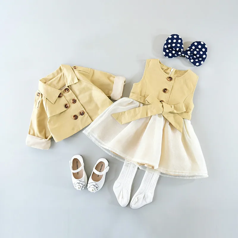 ideacherry Spring Autumn Baby Clothing Sets Casual Girl Double Breasted ...