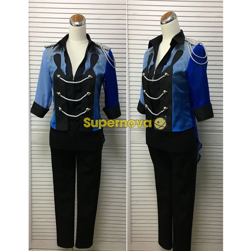 YURI!!! on ICE Katsuki Yuri Cosplay Costume Blue Skating Clothing ...