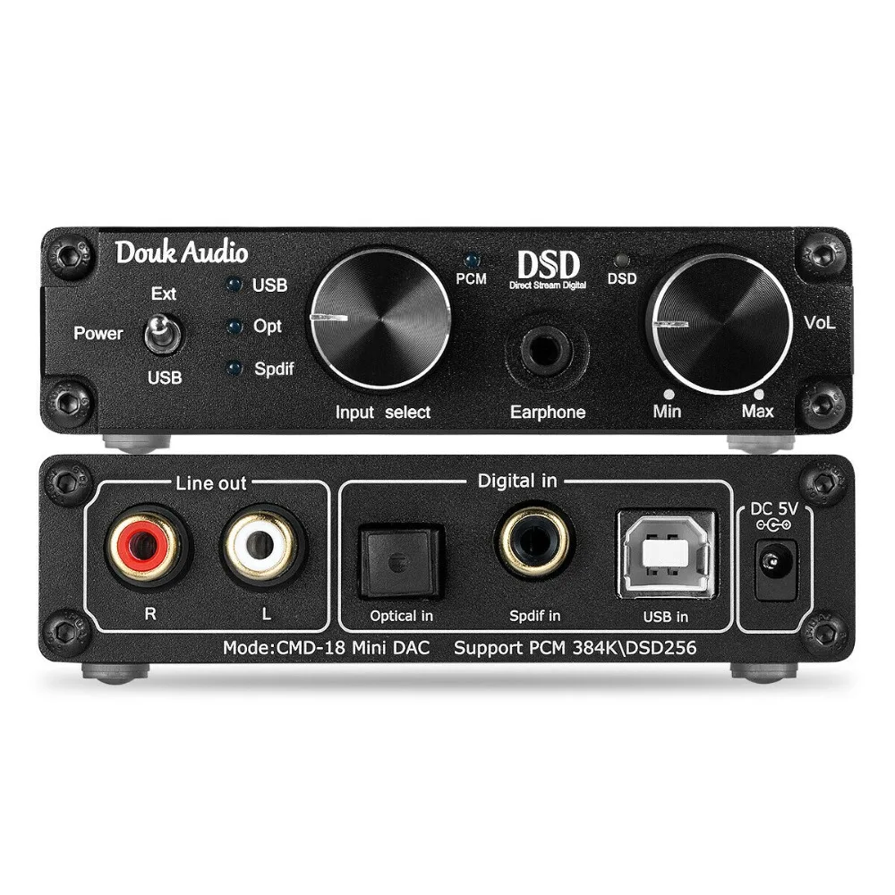 Douk Audio XMOS USB Decoder DSD256 HiFi Headphone Amplifier DAC PCM384K ...