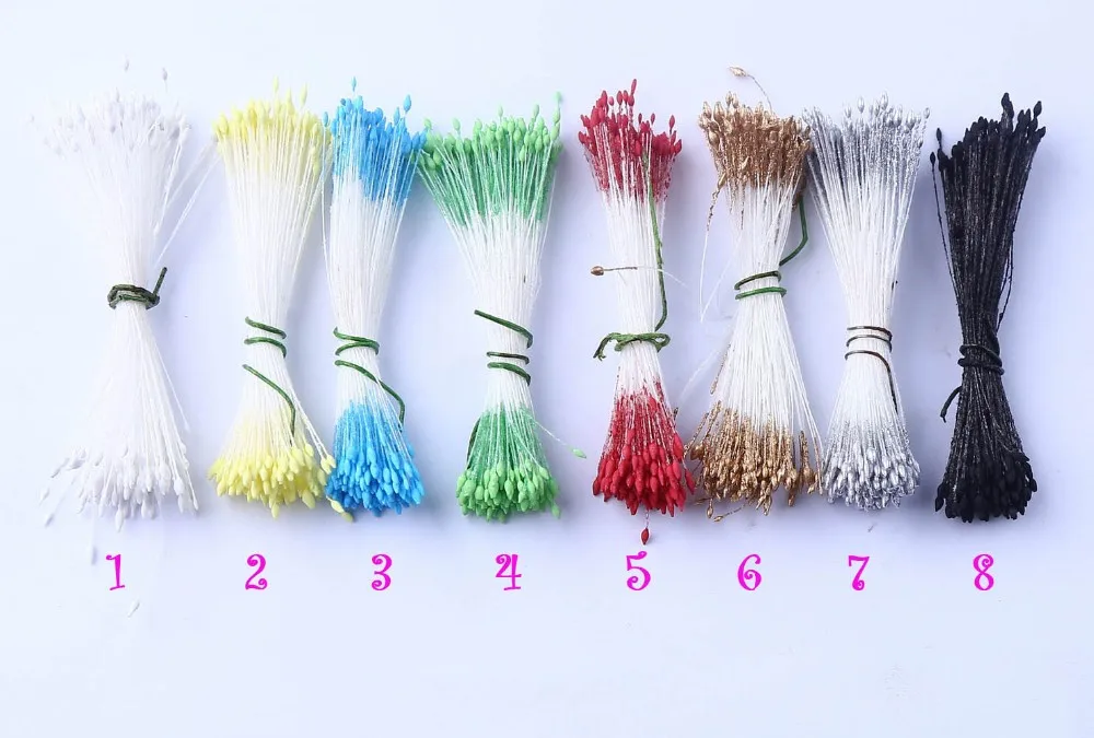 Ccinee 1 мм Smail Head матовый тычинки декоративные цветы венки праздничные вечерние