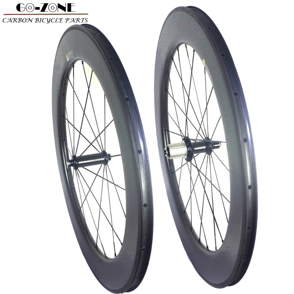 Dimple Carbon Wheels 80mm Clincher 25mm Width Dimple Wheelset 700c Road ...