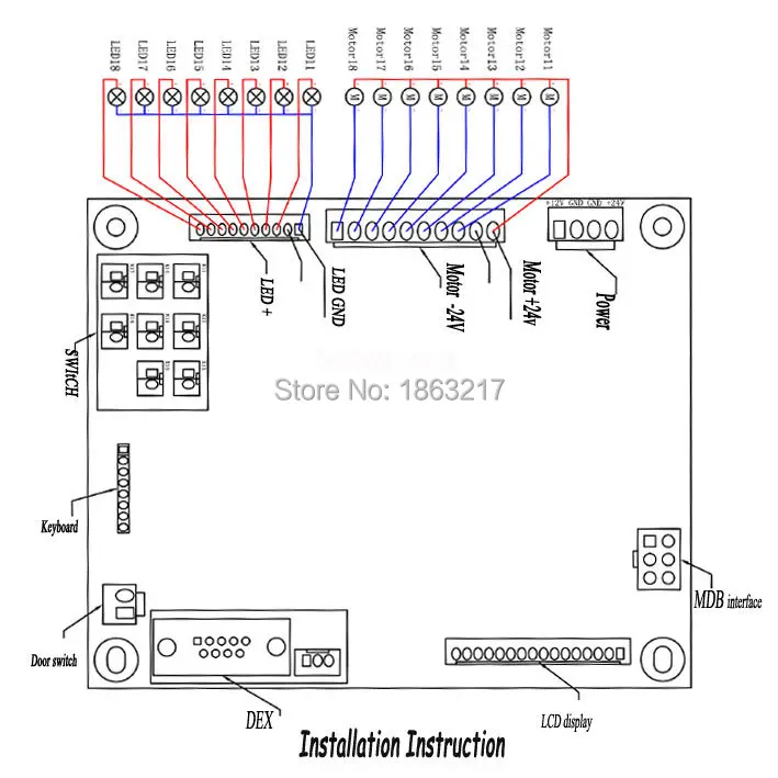 Toy Vending Machine Mainboard with Control Panel A set with MDB and DEX ...