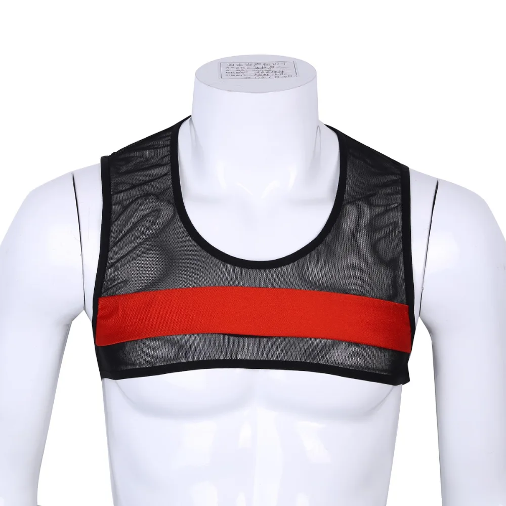 men's sexy tanks tops Male underwear Gay clothing mesh net Fashion man ...