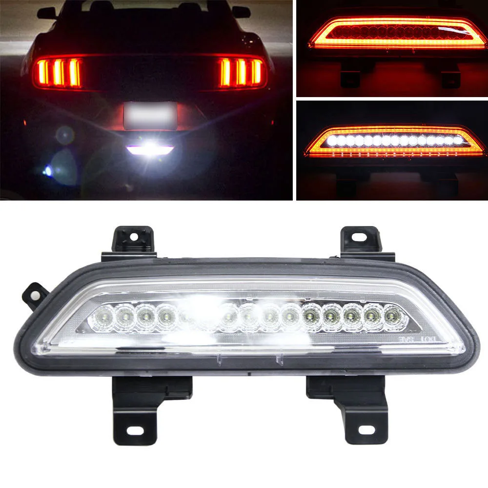 1pcs Clear Lens All In One Full LED Rear Fog Light Kit Tail Brake ...