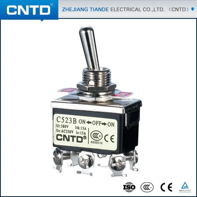 China CNTD DPDT ON OFF ON 8Pin Spring Return Toggle Switch 220V (C5R23B ...