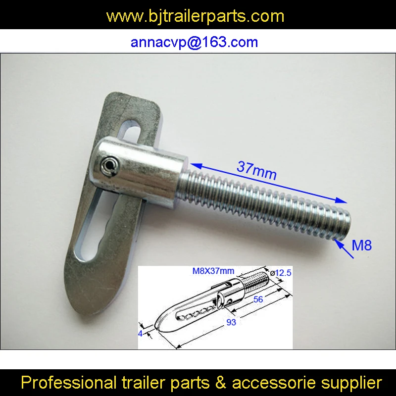 Anti Luce M8 x 37mm Drop Catch Tail Gate Fastener Trailer Horsebox ...