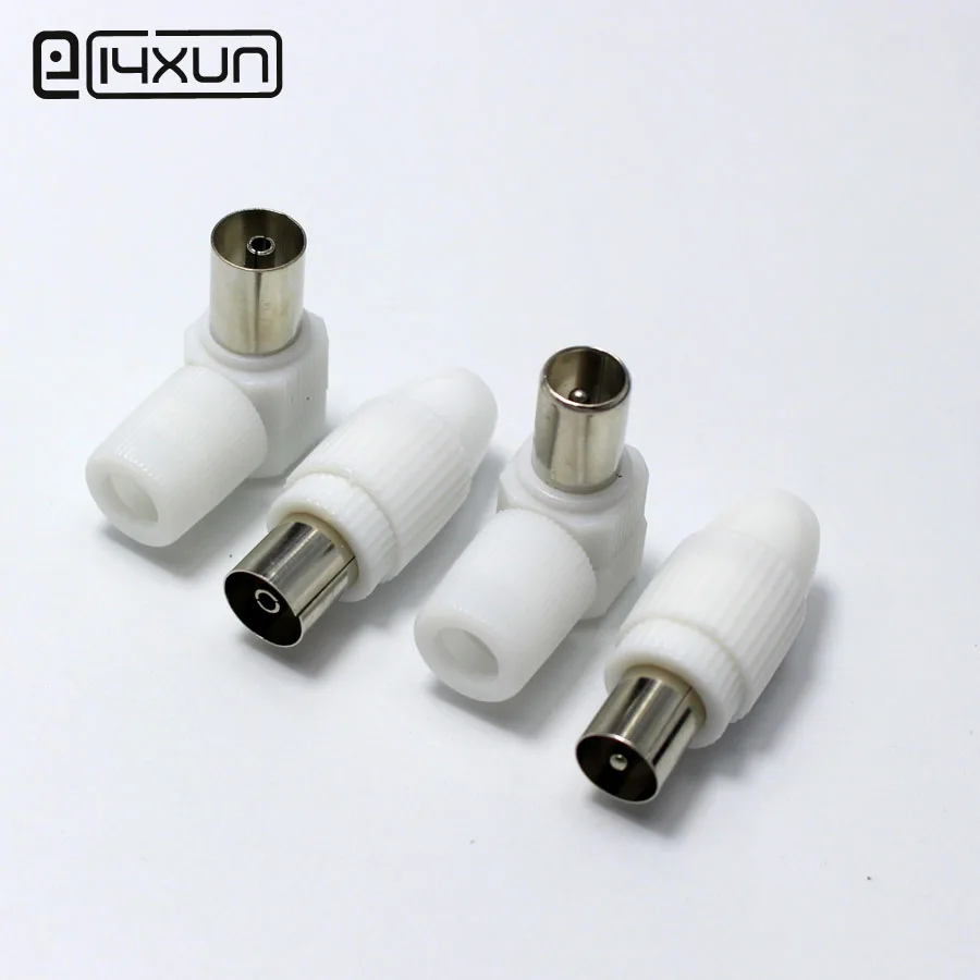 1set TV Plug with Pin for Antennas 90 / 180 Degrees TV RF Coaxial Male ...