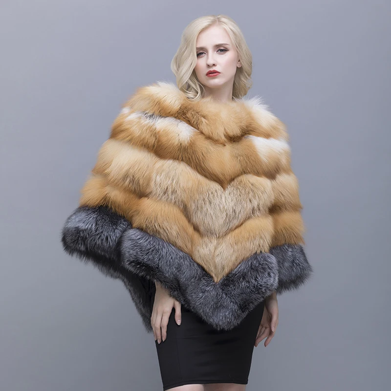 QIUSIDUN The Real Fox Fur Shawl Winter Collar Suits For Women In ...