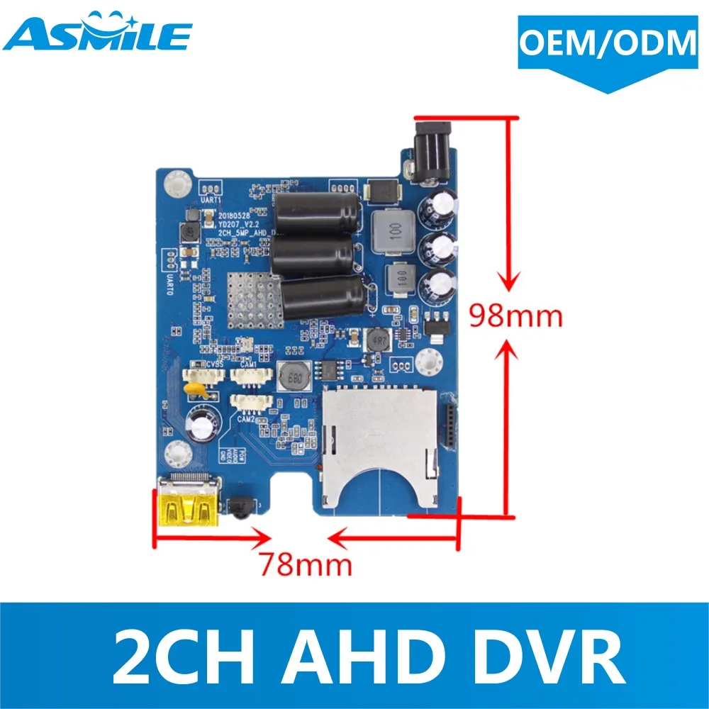 2CH-Mini-AHD-DVR-PCB-Board-HD-1080P-2ch-vehicle-bus-Mobile-DVR-Board ...