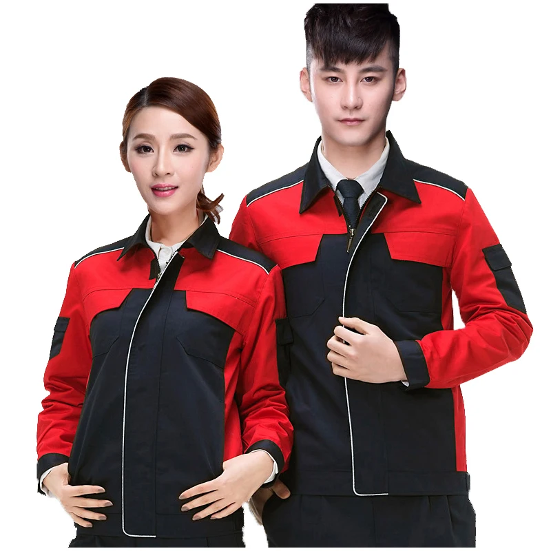 Wor Kclothes Men Woman Workwear Zipper Fashion Stitching Hit The Color ...