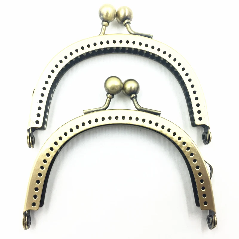 1Pc Kiss Clasp Lock For Purses Bags DIY Handle Accessories Bronze Tone ...