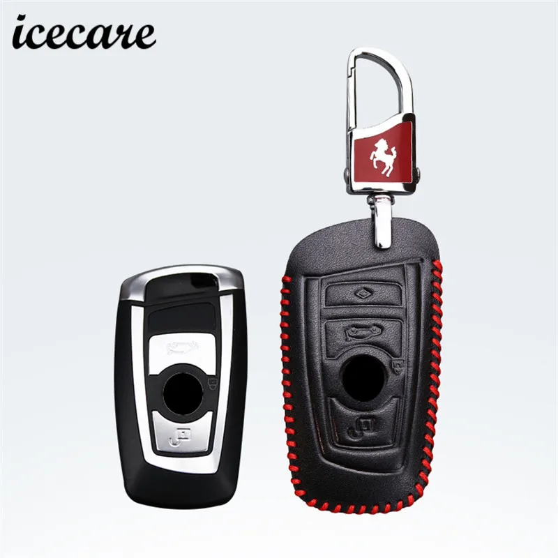 Hand Stitch Genuine Leather Key Case Holder For BMW E34 E60 E70 F07 F10 ...