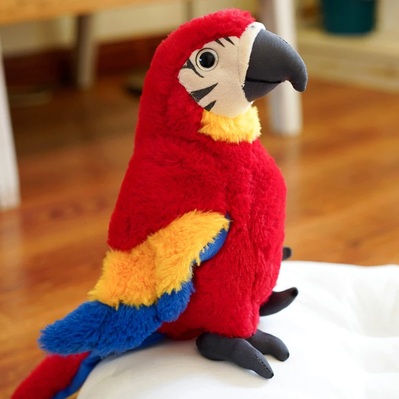 lifelike macaw toy Plush Stuffed Animal Soft.kawaii lifelike parrot for ...