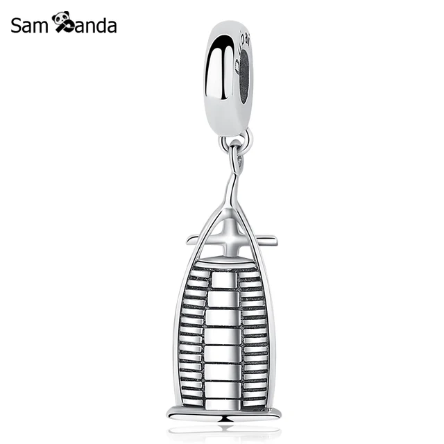 Authentic 925 Sterling Silver New Charm Bead Travel Dubai Burj Al Arab ...