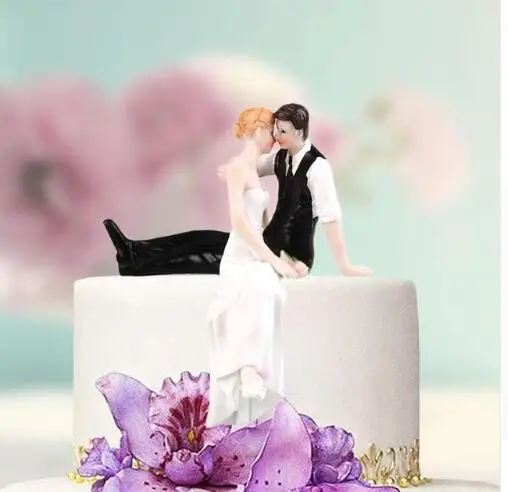 Wedding Cake Topper Decoration Resin Bride And Groom Figures For ...