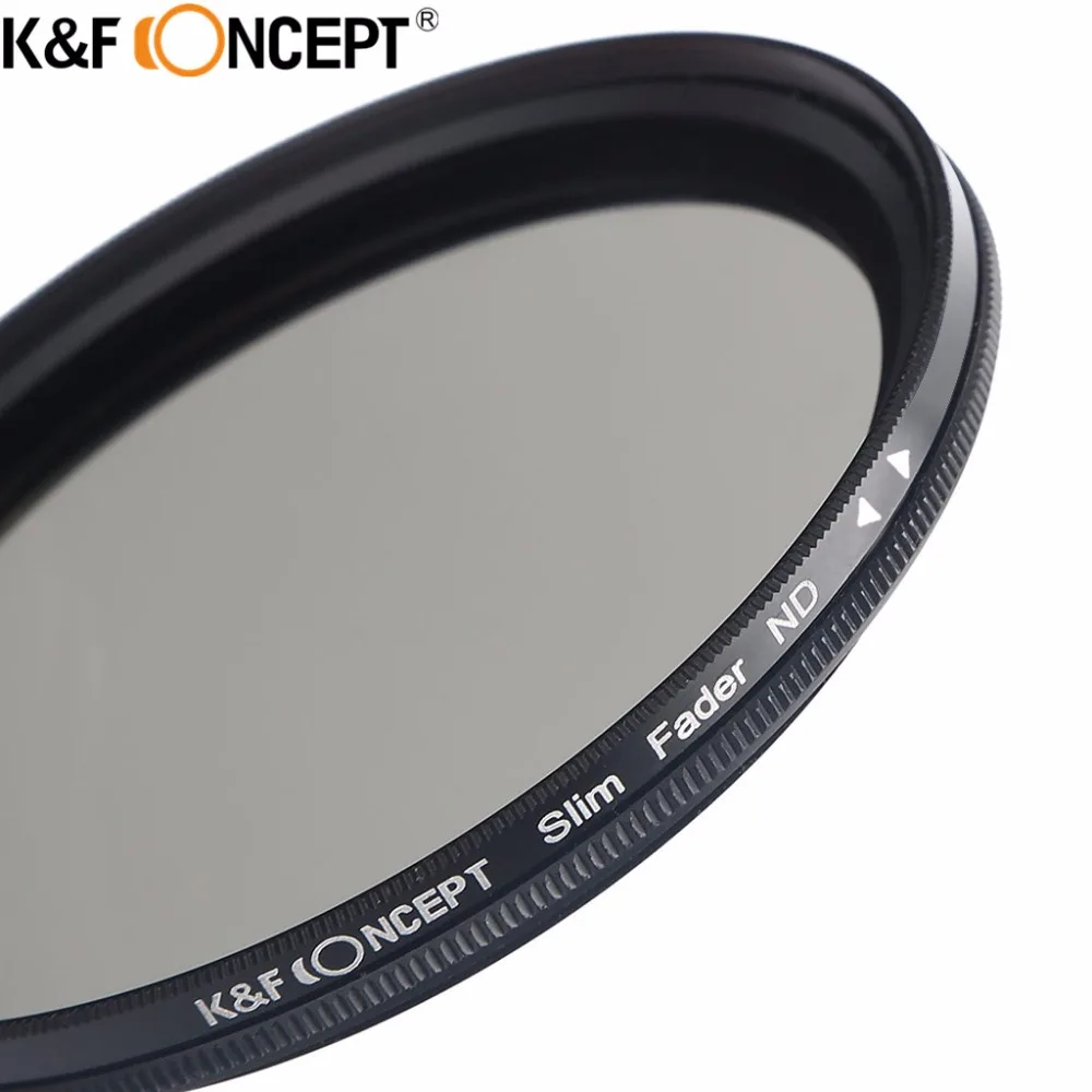 K&F CONCEPT Glass Slim ND2 400 Neutral Density Fader Variable ND Filter Adjustable Metal Frame ...