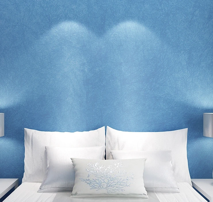 Papel tapiz azul cielo de estilo mediterráneo, rollo de papel de pared ...
