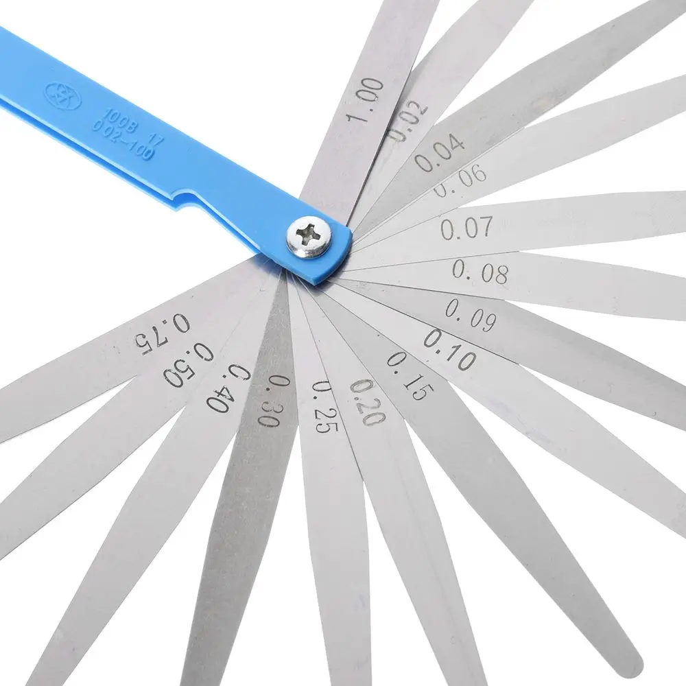 100mm Length Metric Feeler Gauge Gap Filler 0.02 1.00mm Thickness Measurement Layout Tool17 ...