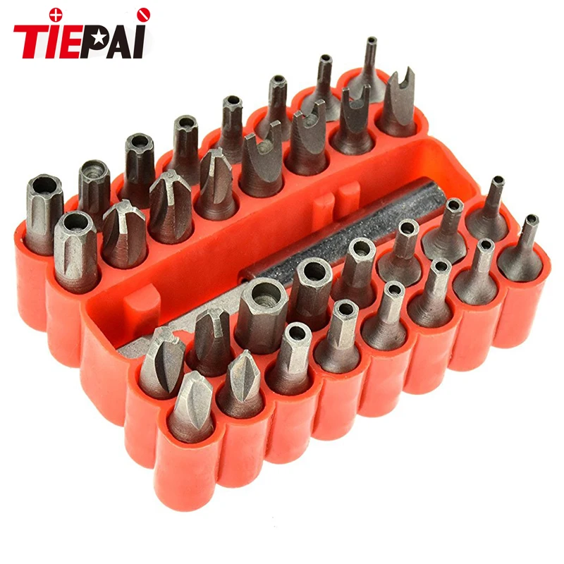 Tiepai 33pc Security Tamper Proof Bit Set Electric Screwdriver Bit Set ...