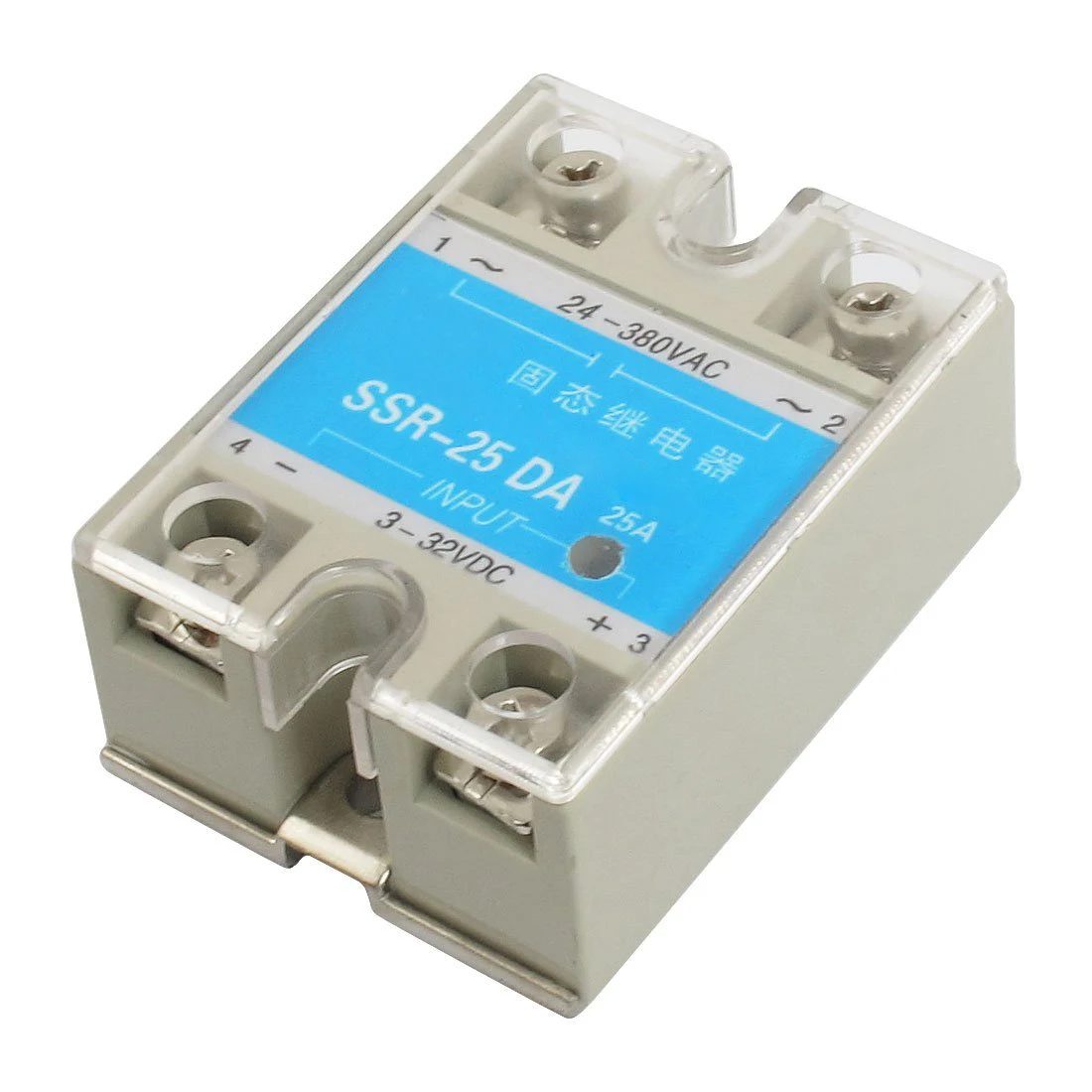 SSR 25DA dc에서 ac 덮힌 솔리드 스테이트 모듈 릴레이 dc 3 32 v ac 24 380 v|relay dc ...