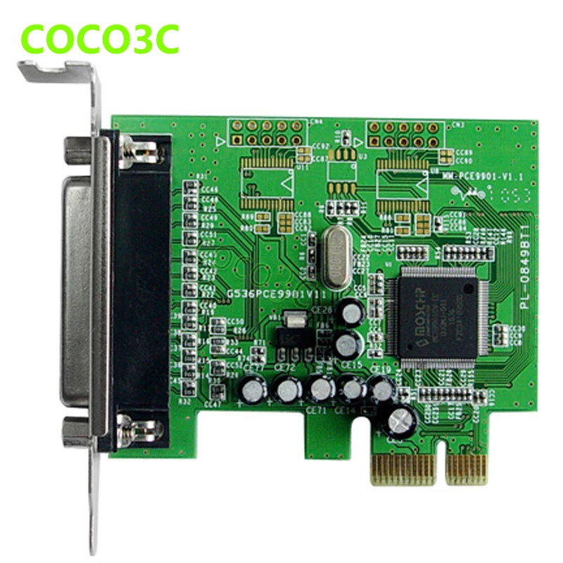 MosChip MCS9901 PCI e 1 병렬 IEEE 1284 컨트롤러 카드 PCI express to DB25 프린터 ...