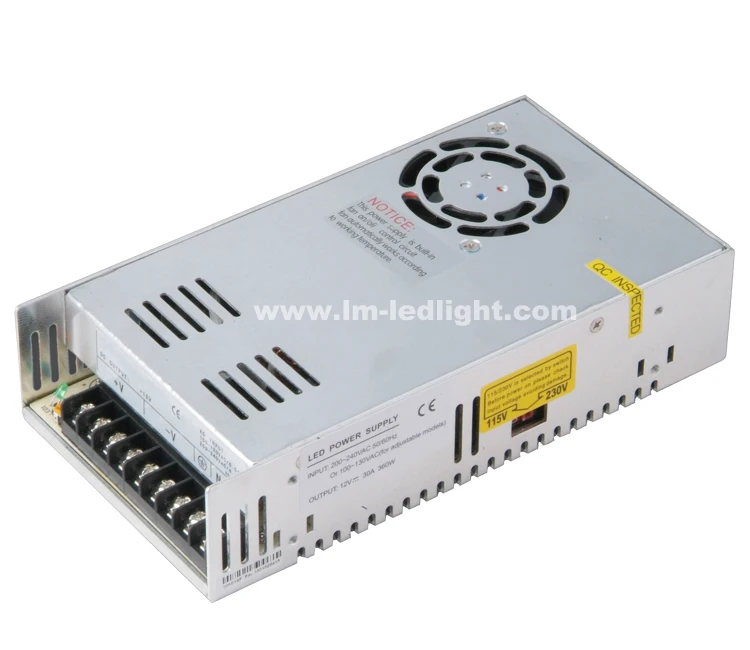 12V electronic transformer 360W for led strip lighting transformers low ...