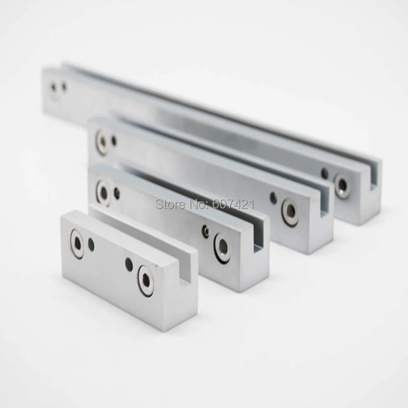 28cm Silver Aluminum Sign Clamps ,Edge Grip Signage Rails for Glass ...