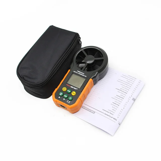 PEAKMETER MS6252A MS6252B Digital Anemometer Wind Speed Meter Air Flow ...