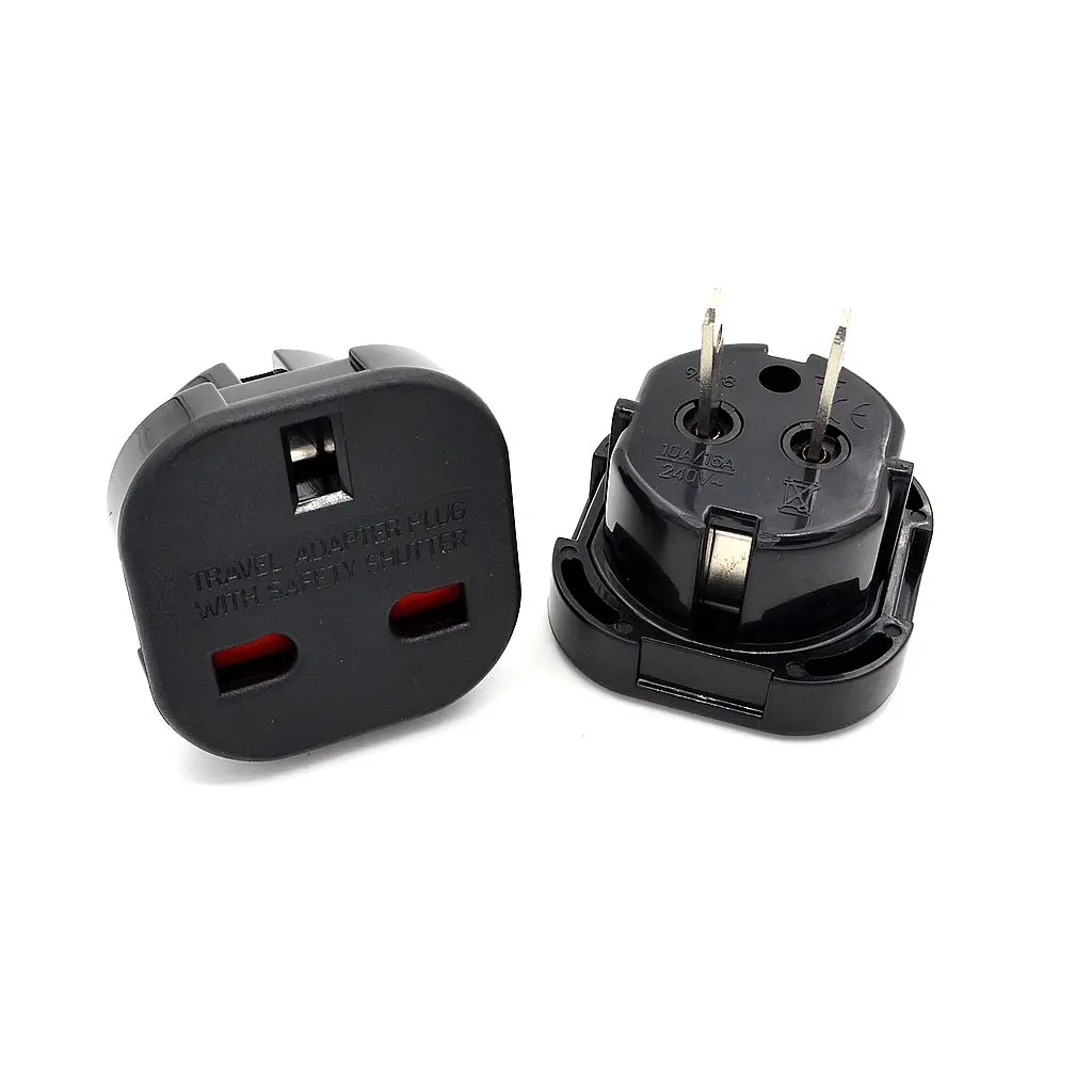 UNIVERSAL UK TO US USA Canada TRAVEL ADAPTER POWER PLUG 3 PIN 2 PIN ...