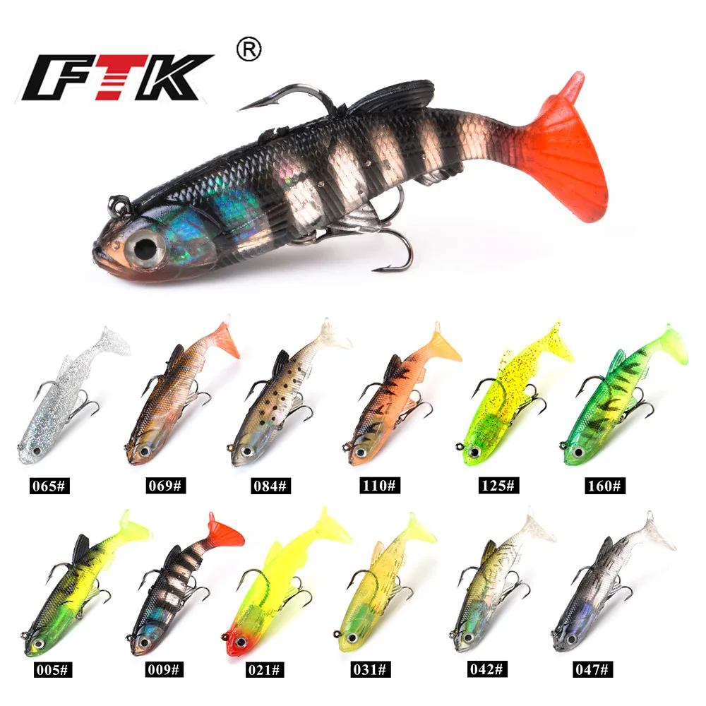 FTK-Fishing-Soft-Lures-1pcs-6-8-10cm-With-T-Tail-Pike-Soft-Lure-Treble ...