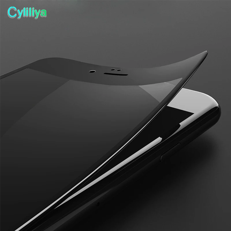 Glossy Carbon Fiber 3D Curved Edge Tempered Glass Screen Protector For ...